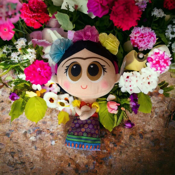 Fiesta | Toys | Frida Kahlo Mexican Artist Unibrow Tehuana Chibi Plush ...